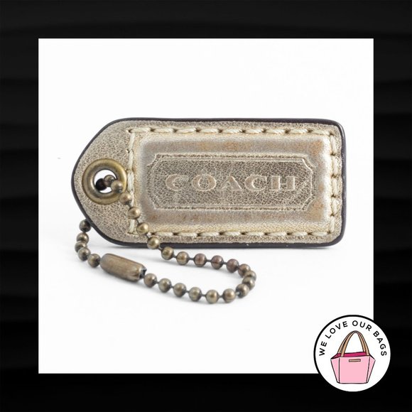 Coach | Bags | 2 Medium Coach Gold Leather Brass Key Fob Bag Charm ...